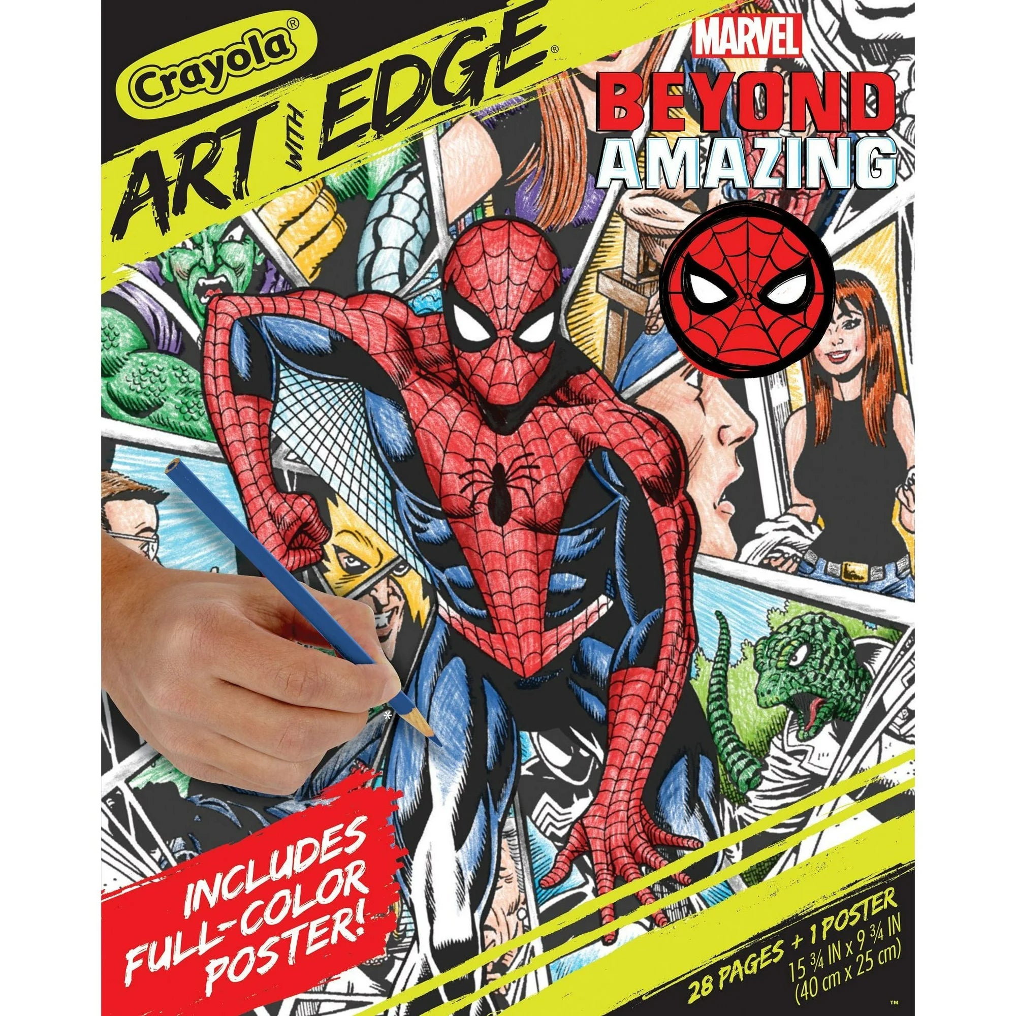 Crayola Spiderman Beyond Amazing, Art with Edge, 28 Pages – Yazoo toys
