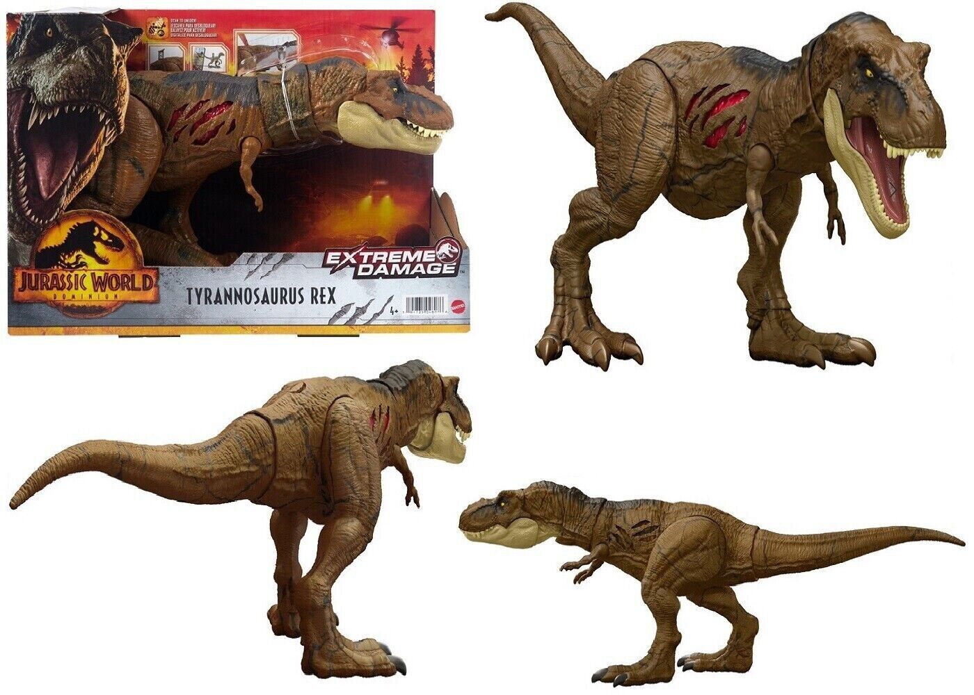 Jurassic World Extreme Damage Tyrannosaurus Rex Ages 4+ – Yazoo toys